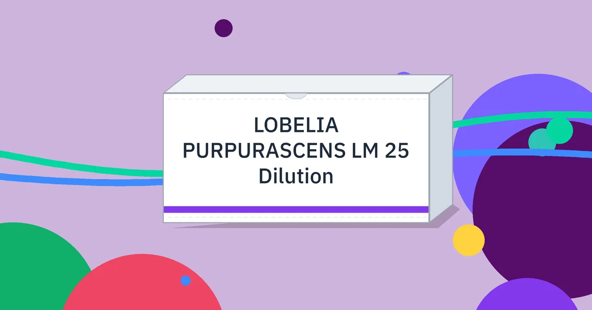 Symbolbild: Packung mit der Aufschrift LOBELIA PURPURASCENS LM 25 Dilution (PZN 13534476) – Verfügbarkeit und Bezug in Apotheken in Frankfurt am Main