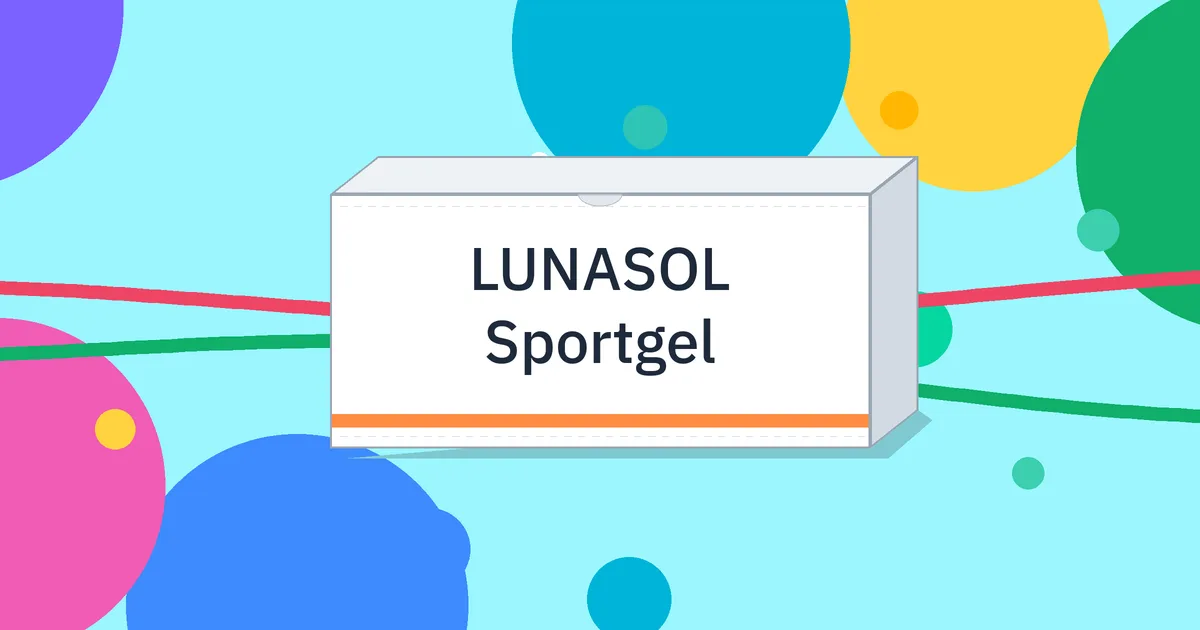 Symbolbild: Packung mit der Aufschrift LUNASOL Sportgel (PZN 19755942) – Verfügbarkeit und Bezug in Apotheken in Frankfurt am Main
