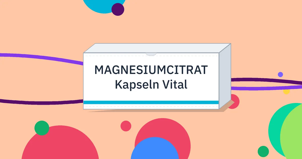 Symbolbild: Packung mit der Aufschrift MAGNESIUMCITRAT Kapseln Vital (PZN 14362474) – Verfügbarkeit und Bezug in Apotheken in Frankfurt am Main