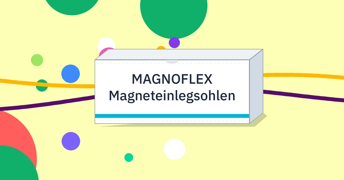 Symbolbild: Packung mit der Aufschrift MAGNOFLEX Magneteinlegsohlen (PZN 02044295) – Verfügbarkeit und Bezug in Apotheken in Frankfurt am Main