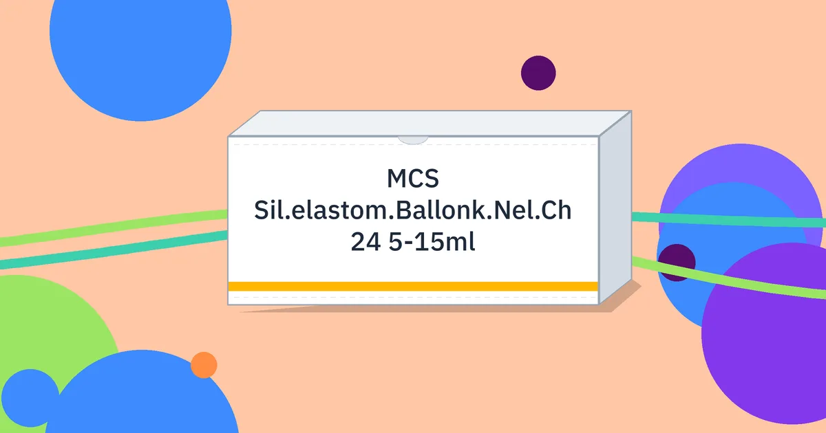 Symbolbild: Packung mit der Aufschrift MCS Sil.elastom.Ballonk.Nel.Ch 24 5-15ml (PZN 04802297) – Verfügbarkeit und Bezug in Apotheken in Frankfurt am Main