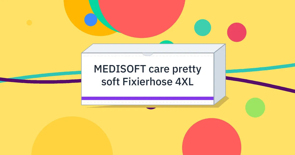 Symbolbild: Packung mit der Aufschrift MEDISOFT care pretty soft Fixierhose 4XL (PZN 20135110) – Verfügbarkeit und Bezug in Apotheken in Frankfurt am Main