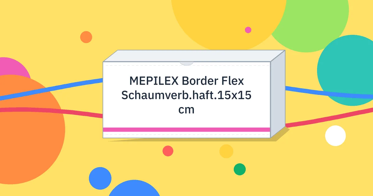 Symbolbild: Packung mit der Aufschrift MEPILEX Border Flex Schaumverb.haft.15x15 cm (PZN 16596029) – Verfügbarkeit und Bezug in Apotheken in Frankfurt am Main