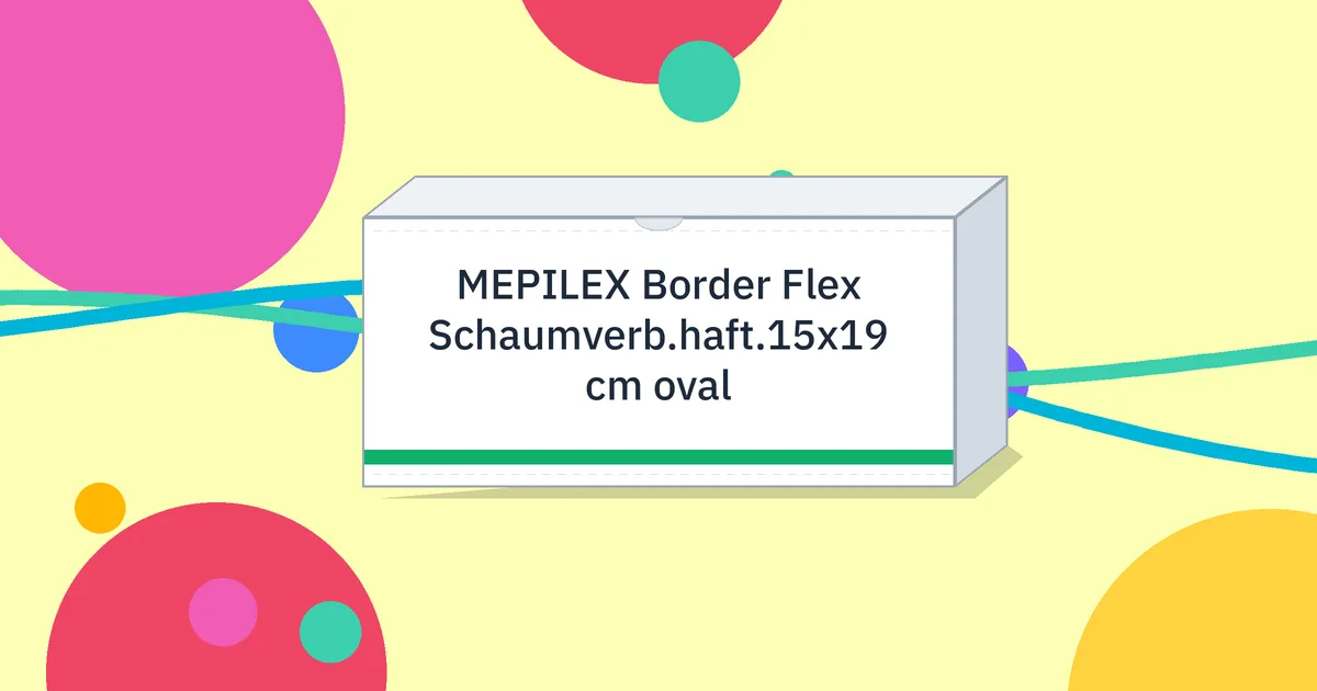 Symbolbild: Packung mit der Aufschrift MEPILEX Border Flex Schaumverb.haft.15x19 cm oval (PZN 19667190) – Verfügbarkeit und Bezug in Apotheken in Frankfurt am Main