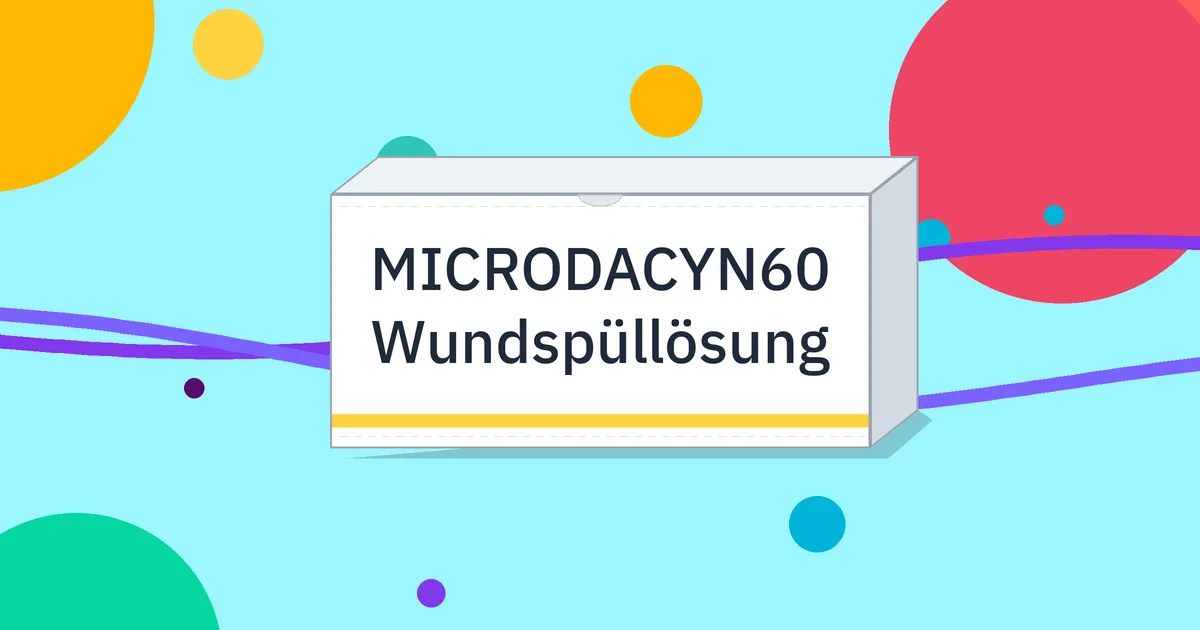 Symbolbild: Packung mit der Aufschrift MICRODACYN60 Wundspüllösung (PZN 15255533) – Verfügbarkeit und Bezug in Apotheken in Frankfurt am Main