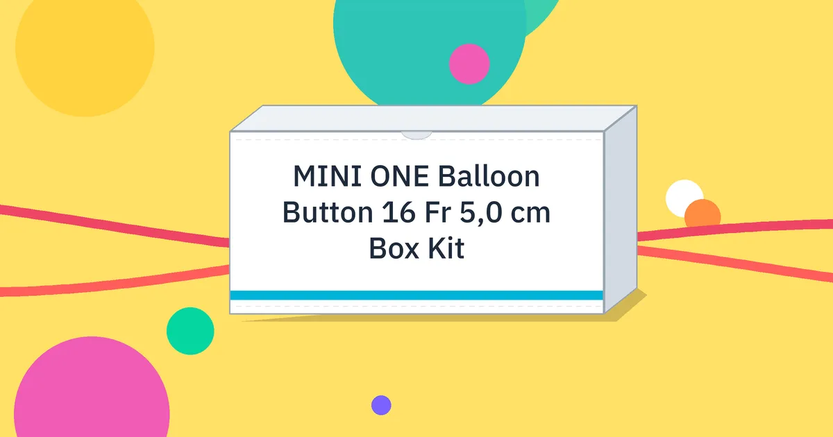 Symbolbild: Packung mit der Aufschrift MINI ONE Balloon Button 16 Fr 5,0 cm Box Kit (PZN 20134398) – Verfügbarkeit und Bezug in Apotheken in Frankfurt am Main