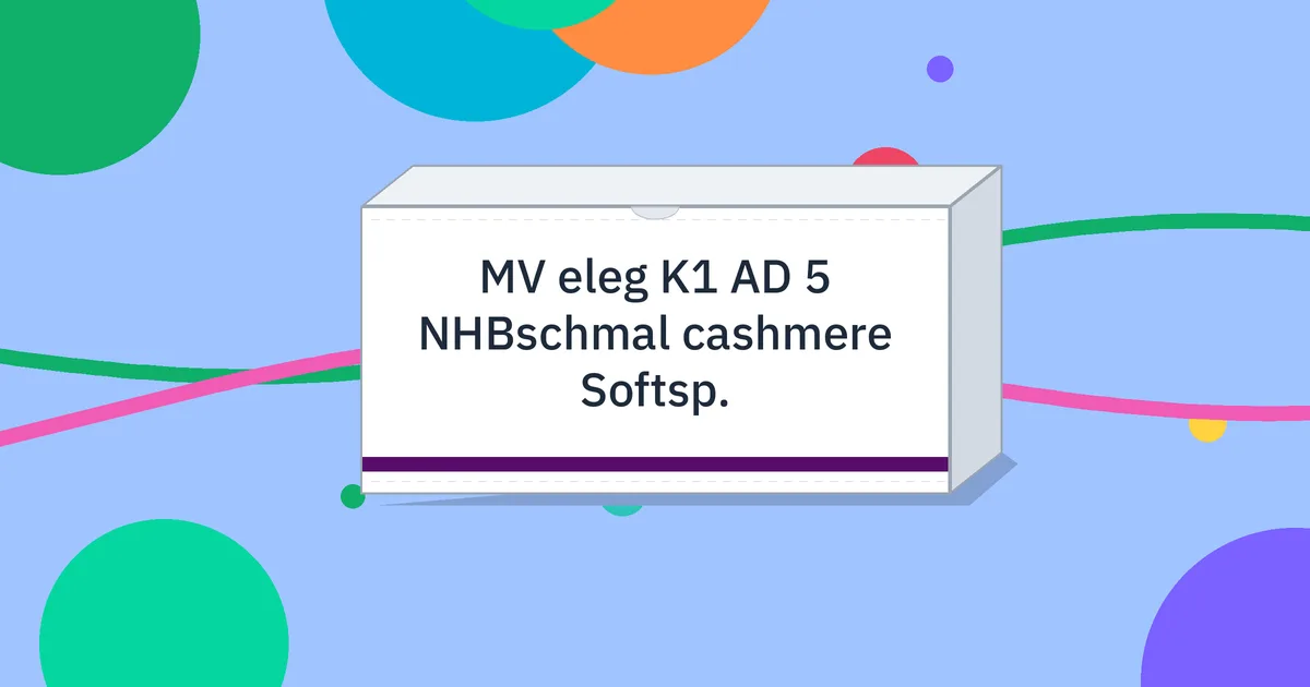 Symbolbild: Packung mit der Aufschrift MV eleg K1 AD 5 NHBschmal cashmere Softsp. (PZN 15673207) – Verfügbarkeit und Bezug in Apotheken in Frankfurt am Main