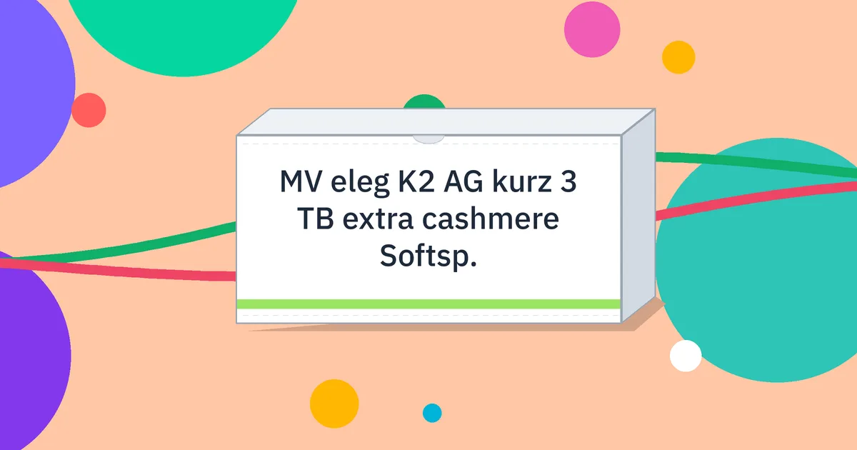 Symbolbild: Packung mit der Aufschrift MV eleg K2 AG kurz 3 TB extra cashmere Softsp. (PZN 14673731) – Verfügbarkeit und Bezug in Apotheken in Frankfurt am Main