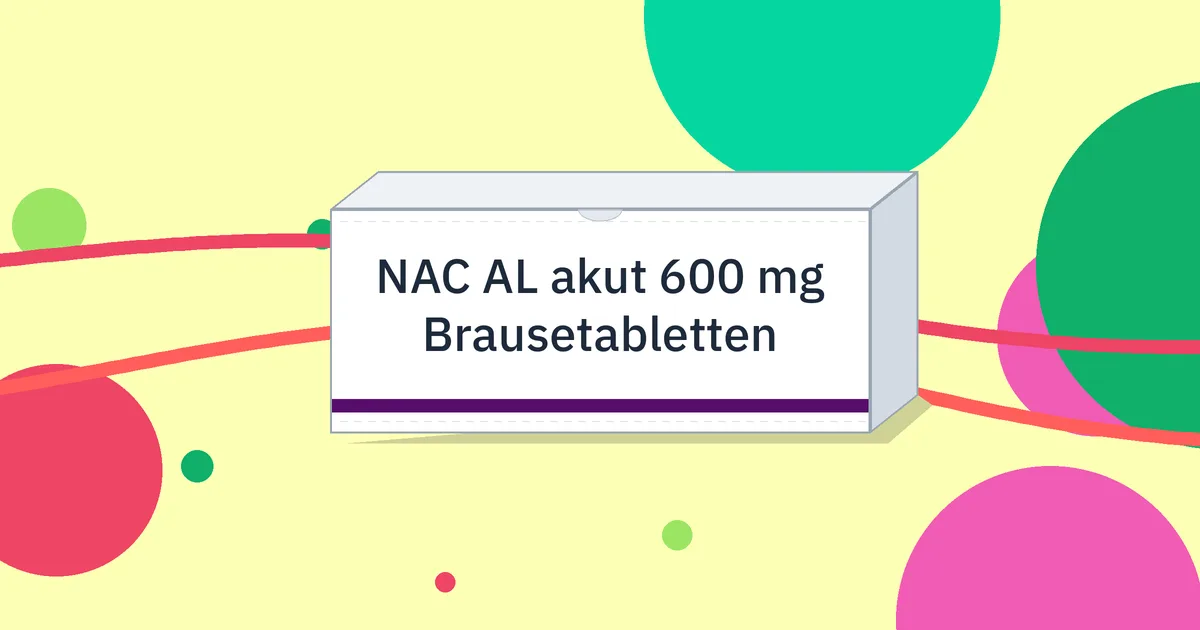Symbolbild: Packung mit der Aufschrift NAC AL akut 600 mg Brausetabletten (PZN 00724784) – Verfügbarkeit und Bezug in Apotheken in Frankfurt am Main