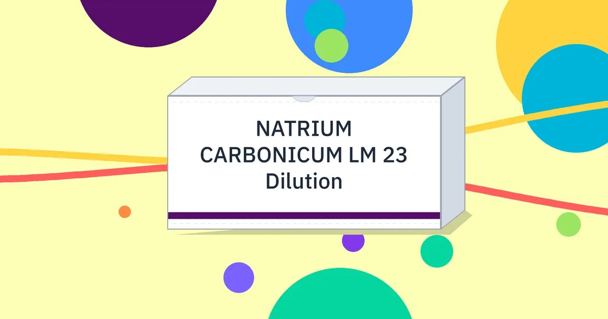 Symbolbild: Packung mit der Aufschrift NATRIUM CARBONICUM LM 23 Dilution (PZN 12961785) – Verfügbarkeit und Bezug in Apotheken in Frankfurt am Main