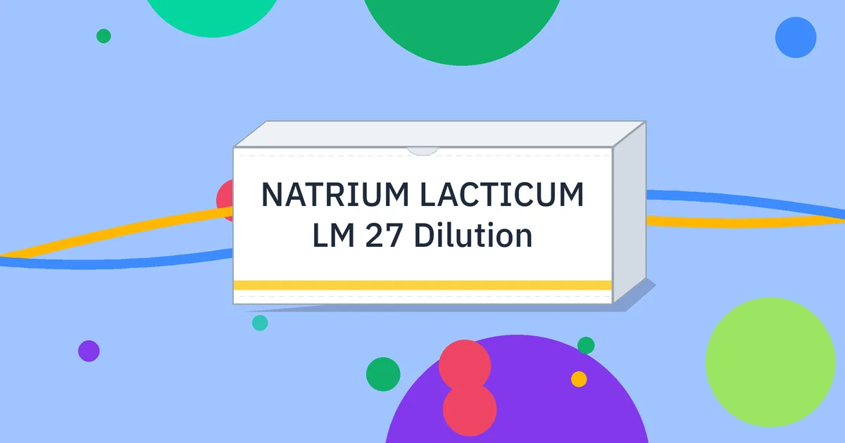 Symbolbild: Packung mit der Aufschrift NATRIUM LACTICUM LM 27 Dilution (PZN 12964996) – Verfügbarkeit und Bezug in Apotheken in Frankfurt am Main