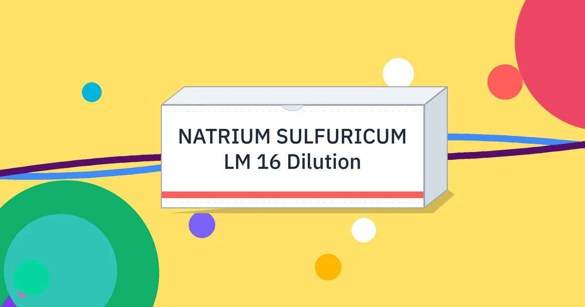 Symbolbild: Packung mit der Aufschrift NATRIUM SULFURICUM LM 16 Dilution (PZN 12967291) – Verfügbarkeit und Bezug in Apotheken in Frankfurt am Main