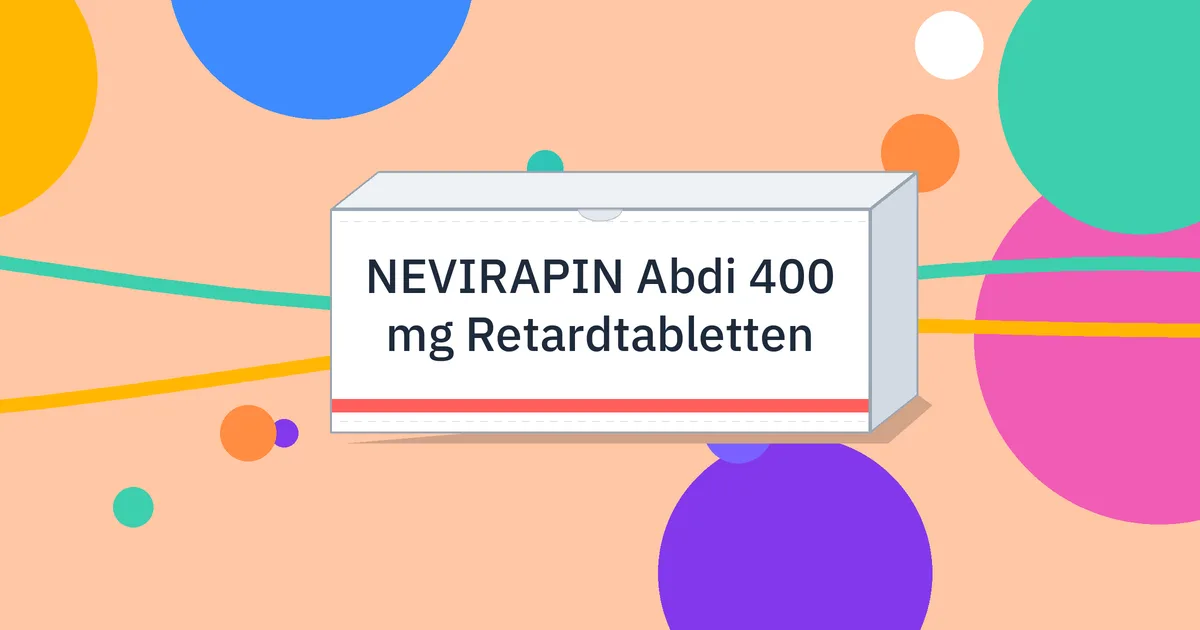 Symbolbild: Packung mit der Aufschrift NEVIRAPIN Abdi 400 mg Retardtabletten (PZN 19164684) – Verfügbarkeit und Bezug in Apotheken in Frankfurt am Main