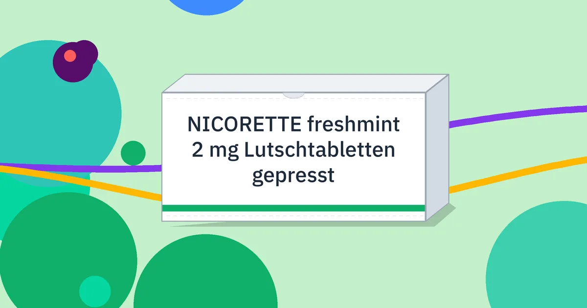 Symbolbild: Packung mit der Aufschrift NICORETTE freshmint 2 mg Lutschtabletten gepresst (PZN 09633899) – Verfügbarkeit und Bezug in Apotheken in Frankfurt am Main