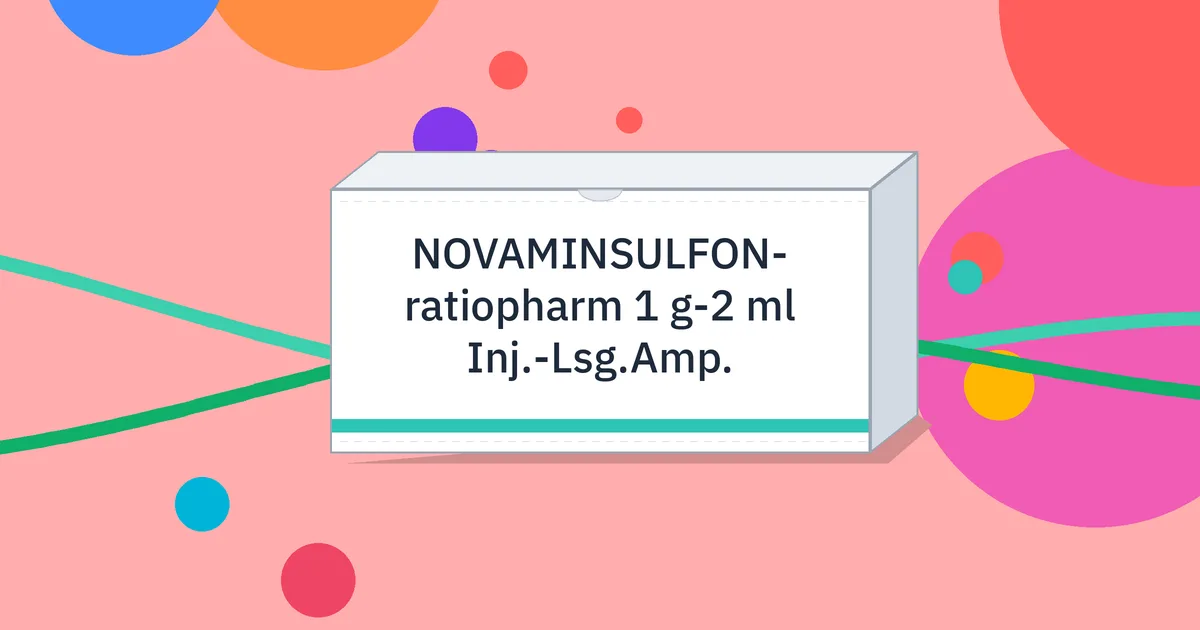 Symbolbild: Packung mit der Aufschrift NOVAMINSULFON-ratiopharm 1 g-2 ml Inj.-Lsg.Amp. (PZN 06882768) – Verfügbarkeit und Bezug in Apotheken in Frankfurt am Main
