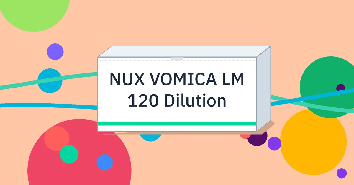 Symbolbild: Packung mit der Aufschrift NUX VOMICA LM 120 Dilution (PZN 03505344) – Verfügbarkeit und Bezug in Apotheken in Frankfurt am Main