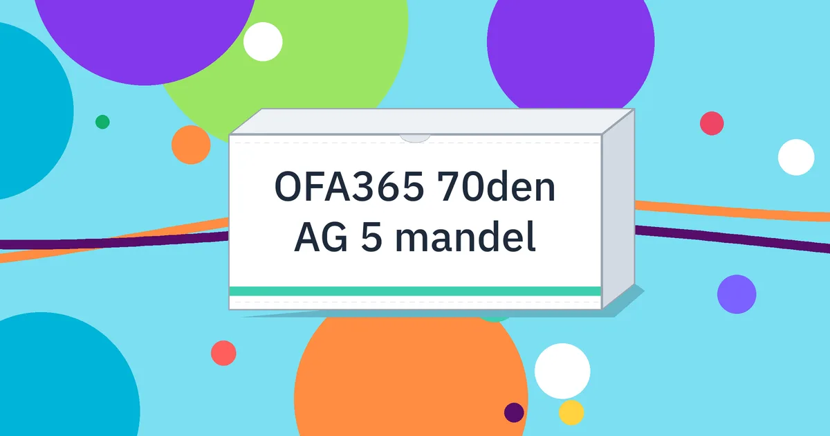 Symbolbild: Packung mit der Aufschrift OFA365 70den AG 5 mandel (PZN 16722310) – Verfügbarkeit und Bezug in Apotheken in Frankfurt am Main