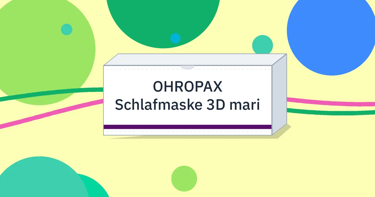 Symbolbild: Packung mit der Aufschrift OHROPAX Schlafmaske 3D mari (PZN 09667846) – Verfügbarkeit und Bezug in Apotheken in Frankfurt am Main