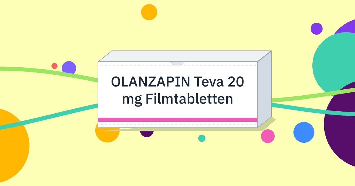 Symbolbild: Packung mit der Aufschrift OLANZAPIN Teva 20 mg Filmtabletten (PZN 20544529) – Verfügbarkeit und Bezug in Apotheken in Frankfurt am Main