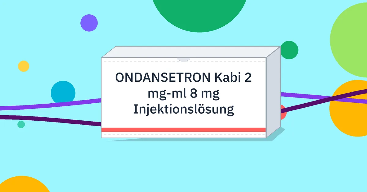 Symbolbild: Packung mit der Aufschrift ONDANSETRON Kabi 2 mg-ml 8 mg Injektionslösung (PZN 13659634) – Verfügbarkeit und Bezug in Apotheken in Frankfurt am Main