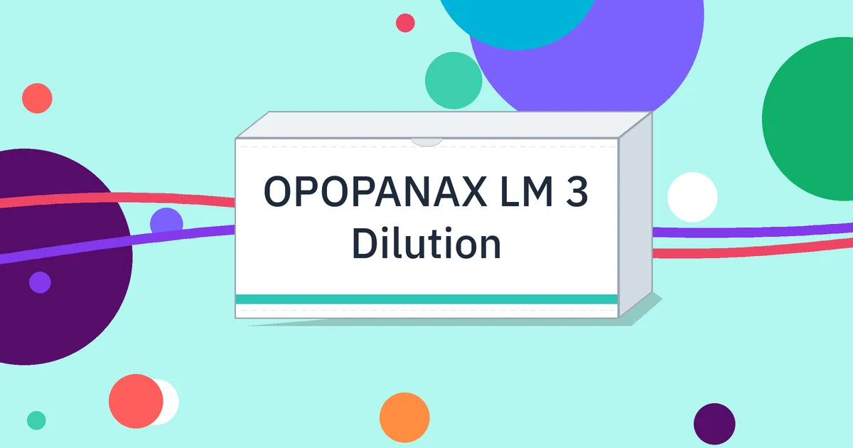 Symbolbild: Packung mit der Aufschrift OPOPANAX LM 3 Dilution (PZN 13626988) – Verfügbarkeit und Bezug in Apotheken in Frankfurt am Main