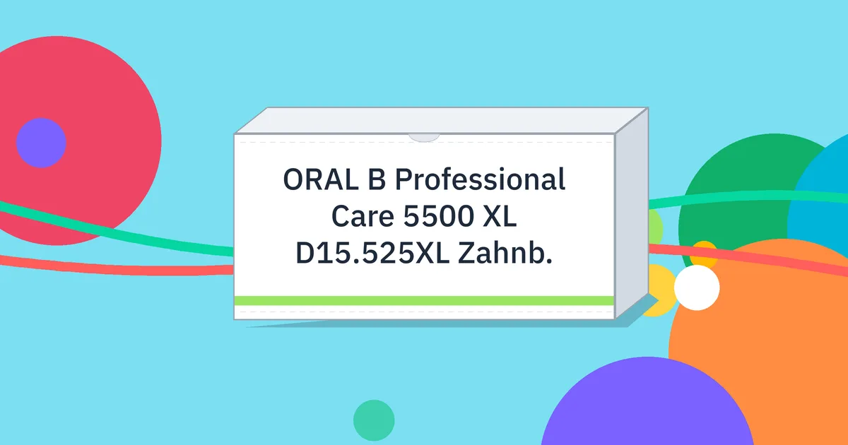 Symbolbild: Packung mit der Aufschrift ORAL B Professional Care 5500 XL D15.525XL Zahnb. (PZN 03364866) – Verfügbarkeit und Bezug in Apotheken in Frankfurt am Main