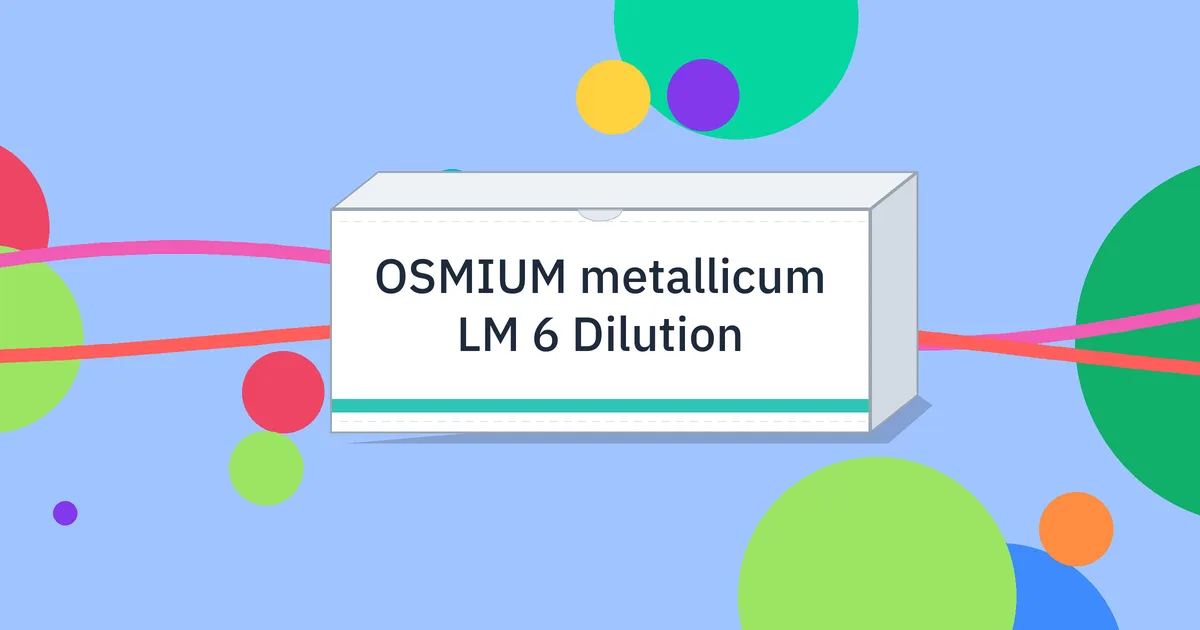 Symbolbild: Packung mit der Aufschrift OSMIUM metallicum LM 6 Dilution (PZN 12973883) – Verfügbarkeit und Bezug in Apotheken in Frankfurt am Main