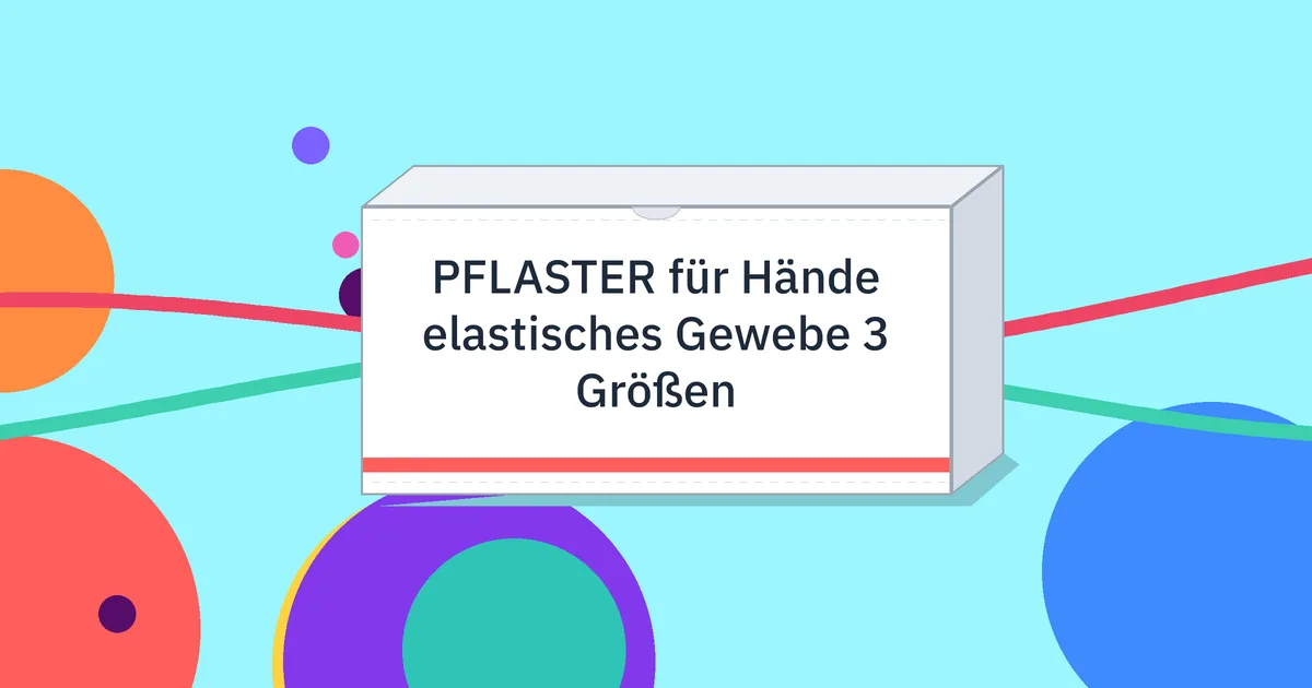Symbolbild: Packung mit der Aufschrift PFLASTER für Hände elastisches Gewebe 3 Größen (PZN 07128192) – Verfügbarkeit und Bezug in Apotheken in Frankfurt am Main