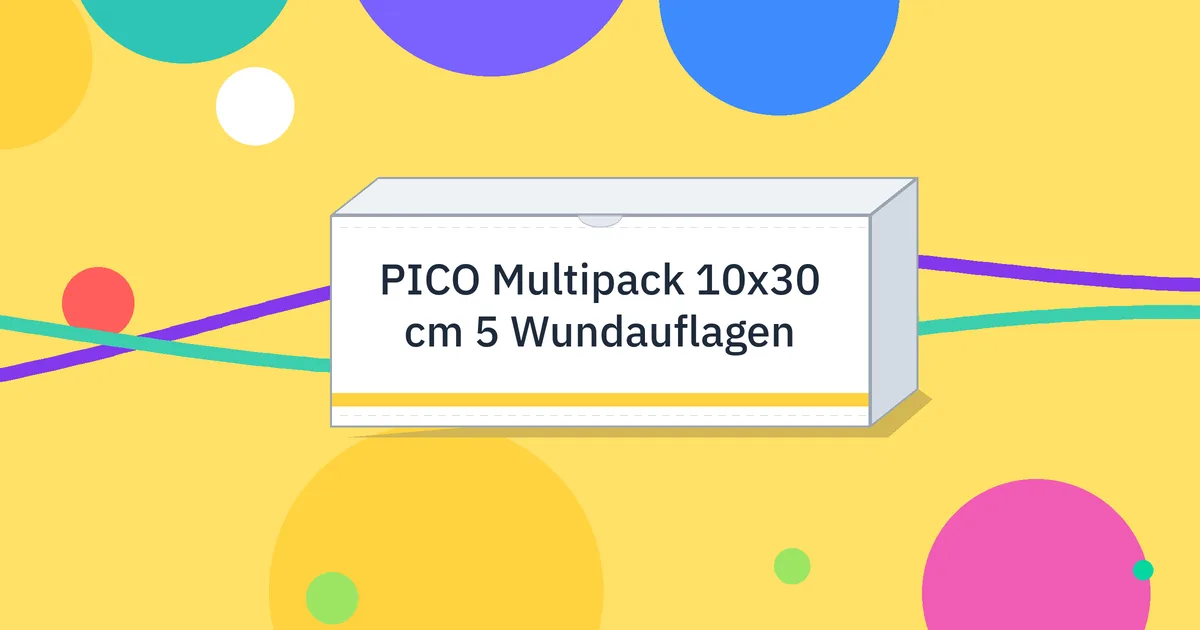 Symbolbild: Packung mit der Aufschrift PICO Multipack 10x30 cm 5 Wundauflagen (PZN 13355259) – Verfügbarkeit und Bezug in Apotheken in Frankfurt am Main