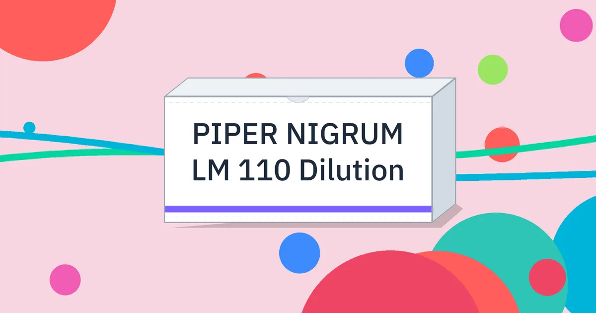 Symbolbild: Packung mit der Aufschrift PIPER NIGRUM LM 110 Dilution (PZN 13645141) – Verfügbarkeit und Bezug in Apotheken in Frankfurt am Main
