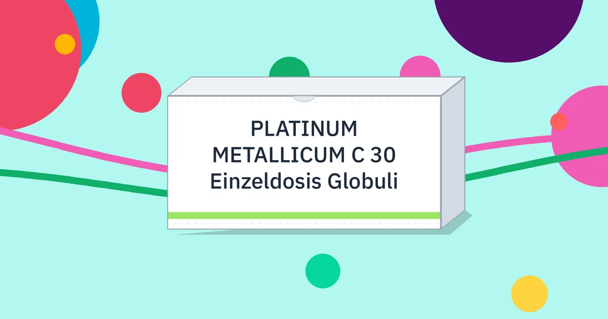 Symbolbild: Packung mit der Aufschrift PLATINUM METALLICUM C 30 Einzeldosis Globuli (PZN 01542602) – Verfügbarkeit und Bezug in Apotheken in Frankfurt am Main