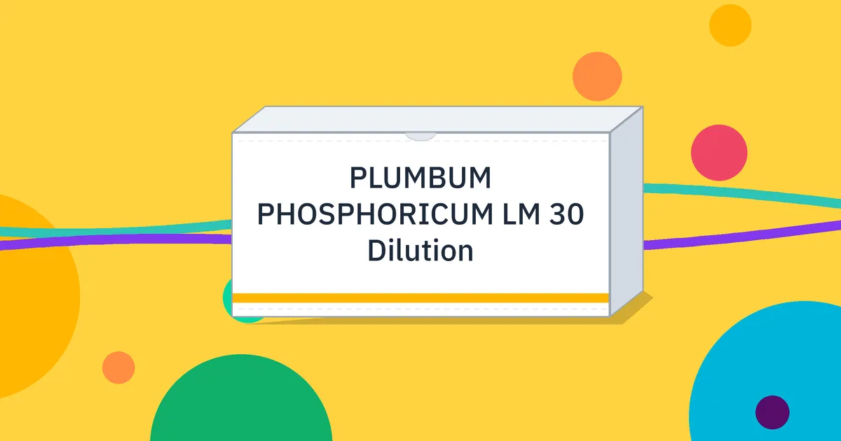 Symbolbild: Packung mit der Aufschrift PLUMBUM PHOSPHORICUM LM 30 Dilution (PZN 13042709) – Verfügbarkeit und Bezug in Apotheken in Frankfurt am Main