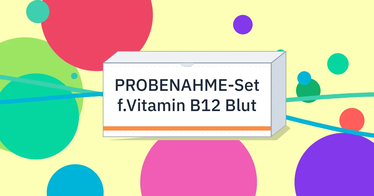 Symbolbild: Packung mit der Aufschrift PROBENAHME-Set f.Vitamin B12 Blut (PZN 19201563) – Verfügbarkeit und Bezug in Apotheken in Frankfurt am Main
