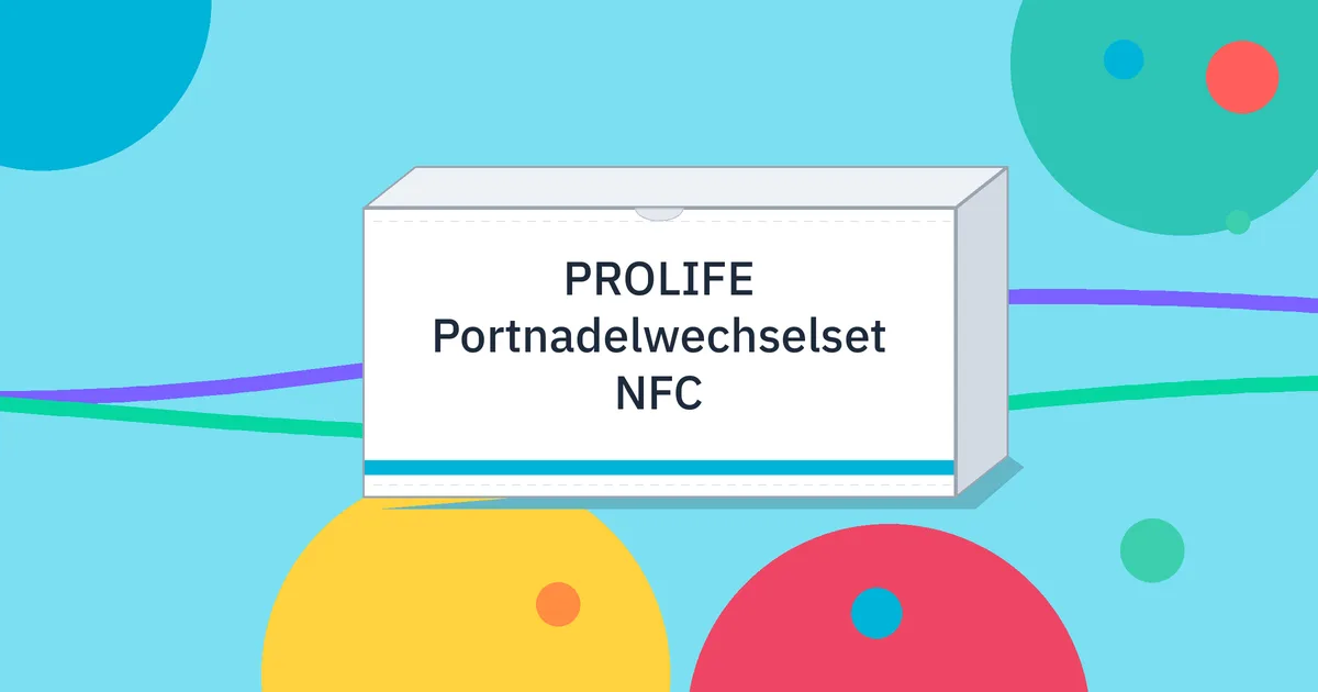 Symbolbild: Packung mit der Aufschrift PROLIFE Portnadelwechselset NFC (PZN 18130329) – Verfügbarkeit und Bezug in Apotheken in Frankfurt am Main