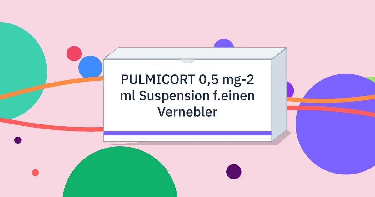 Symbolbild: Packung mit der Aufschrift PULMICORT 0,5 mg-2 ml Suspension f.einen Vernebler (PZN 00686948) – Verfügbarkeit und Bezug in Apotheken in Frankfurt am Main