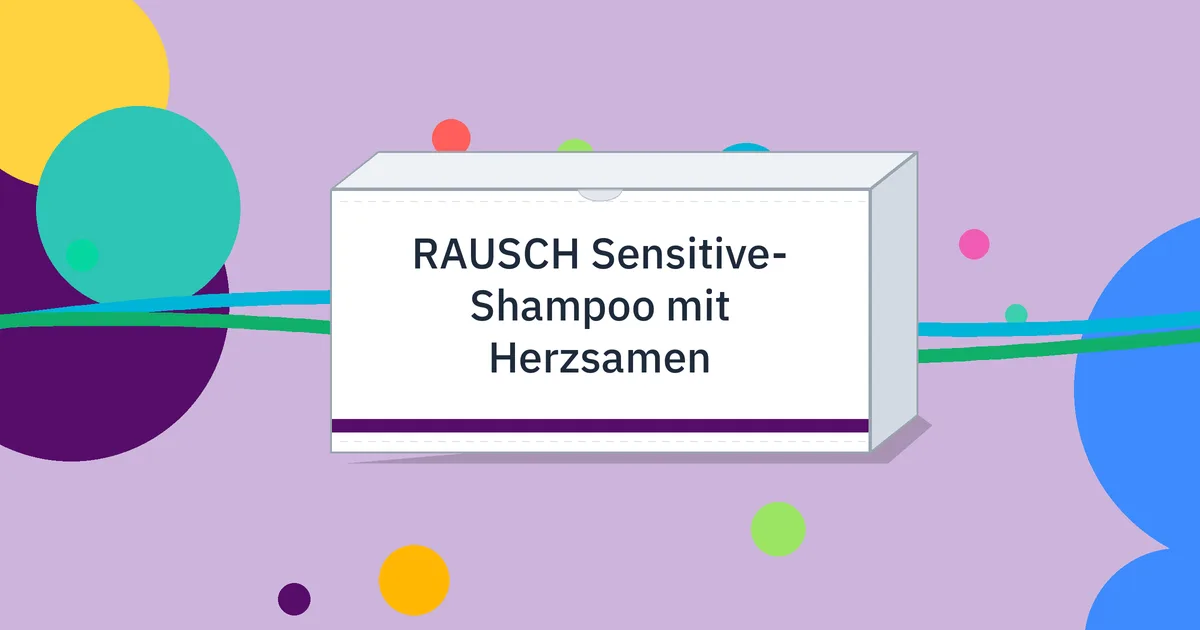 Symbolbild: Packung mit der Aufschrift RAUSCH Sensitive-Shampoo mit Herzsamen (PZN 18742423) – Verfügbarkeit und Bezug in Apotheken in Frankfurt am Main