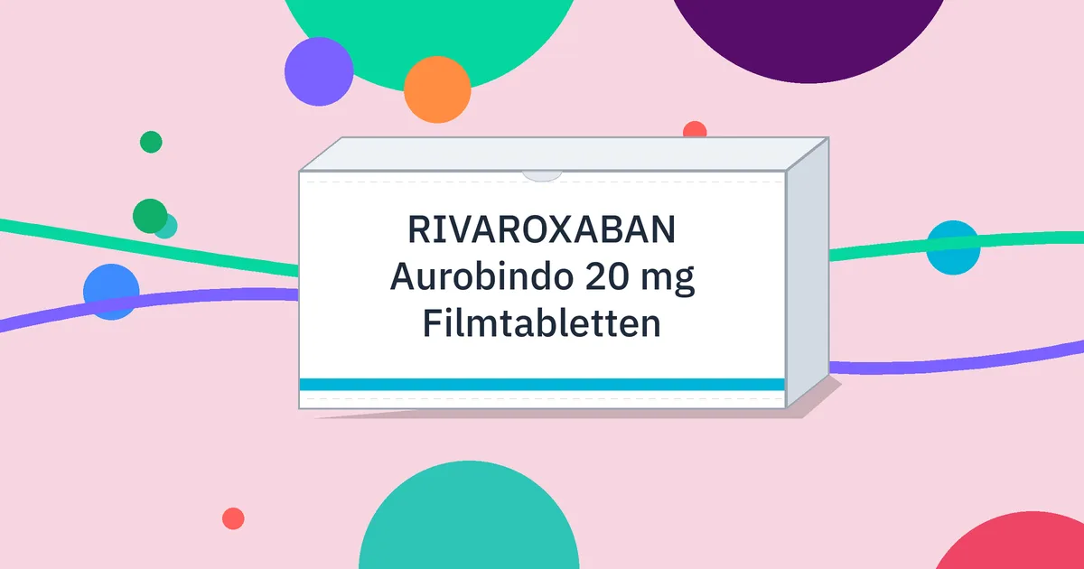 Symbolbild: Packung mit der Aufschrift RIVAROXABAN Aurobindo 20 mg Filmtabletten (PZN 18737155) – Verfügbarkeit und Bezug in Apotheken in Frankfurt am Main