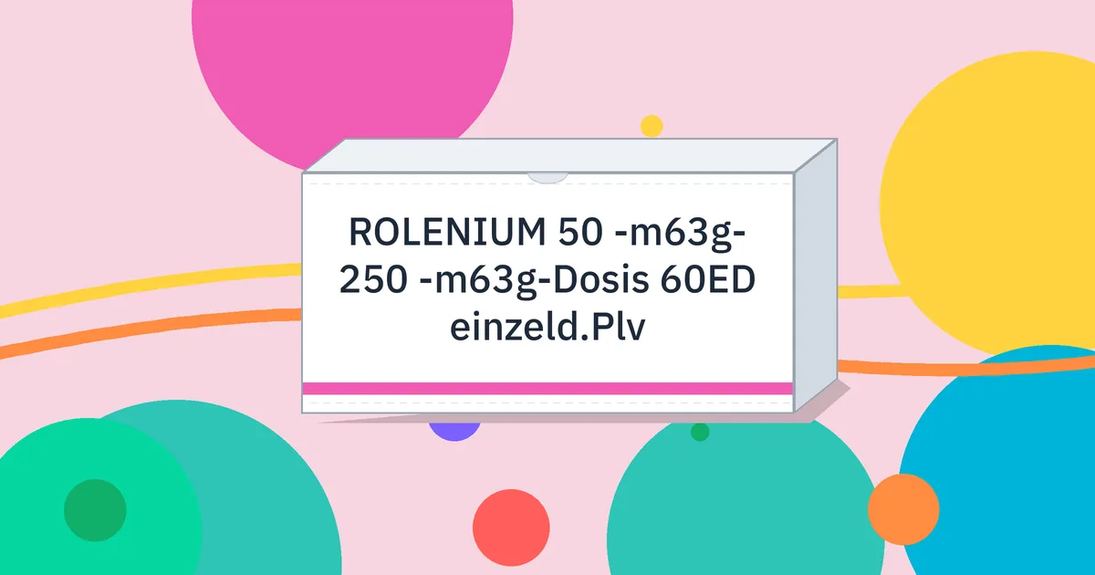 Symbolbild: Packung mit der Aufschrift ROLENIUM 50 -m63g-250 -m63g-Dosis 60ED einzeld.Plv (PZN 09780034) – Verfügbarkeit und Bezug in Apotheken in Frankfurt am Main