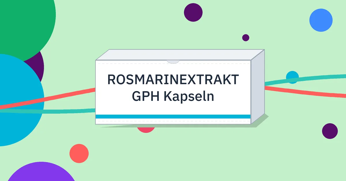 Symbolbild: Packung mit der Aufschrift ROSMARINEXTRAKT GPH Kapseln (PZN 09187980) – Verfügbarkeit und Bezug in Apotheken in Frankfurt am Main