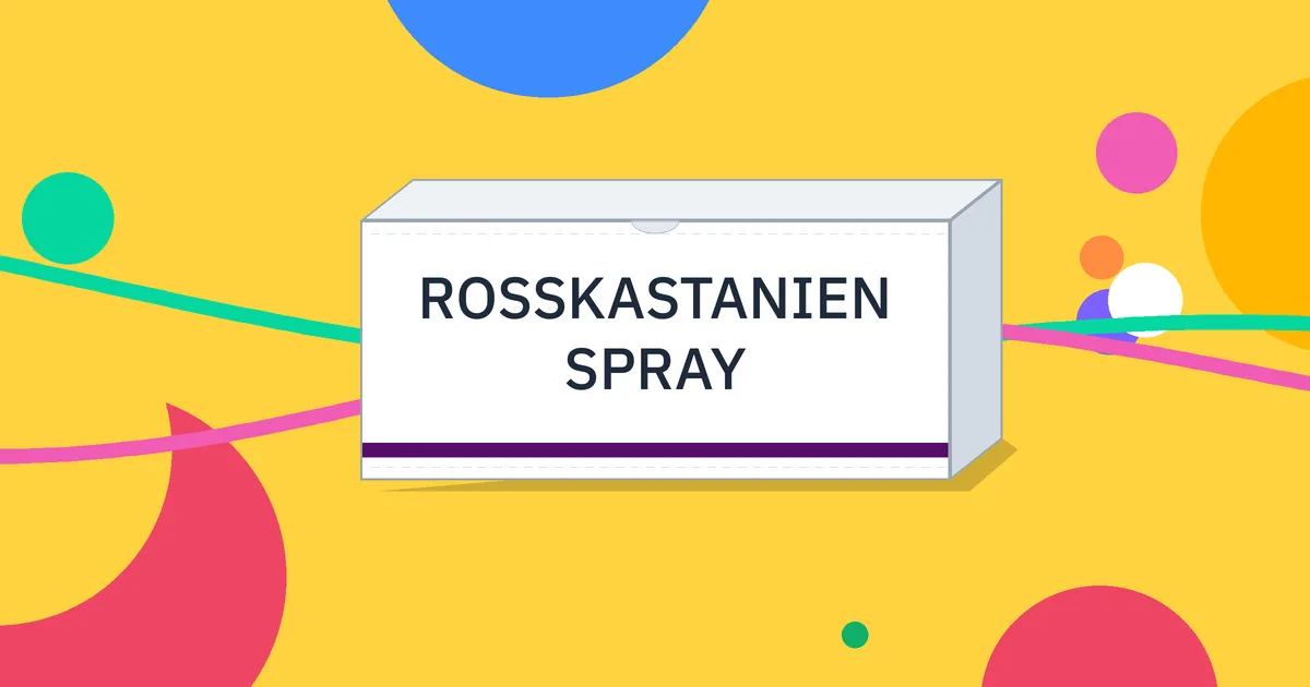 Symbolbild: Packung mit der Aufschrift ROSSKASTANIEN SPRAY (PZN 15191796) – Verfügbarkeit und Bezug in Apotheken in Frankfurt am Main