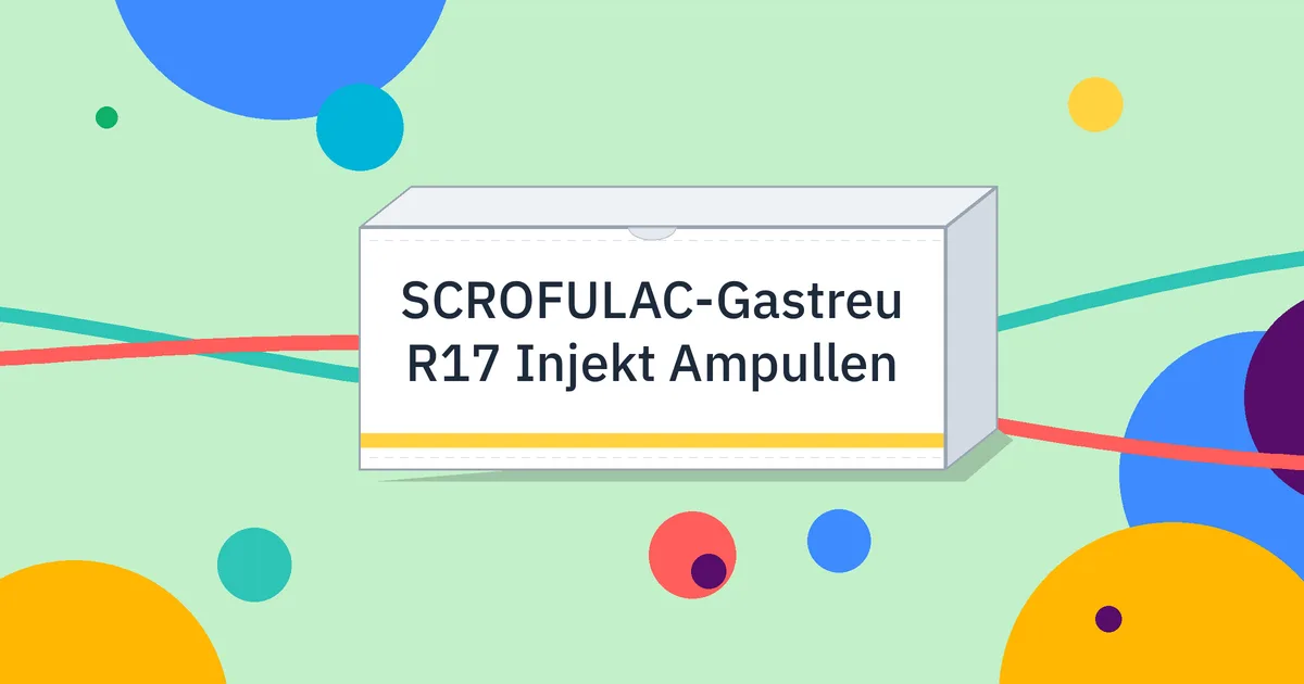 Symbolbild: Packung mit der Aufschrift SCROFULAC-Gastreu R17 Injekt Ampullen (PZN 04628155) – Verfügbarkeit und Bezug in Apotheken in Frankfurt am Main