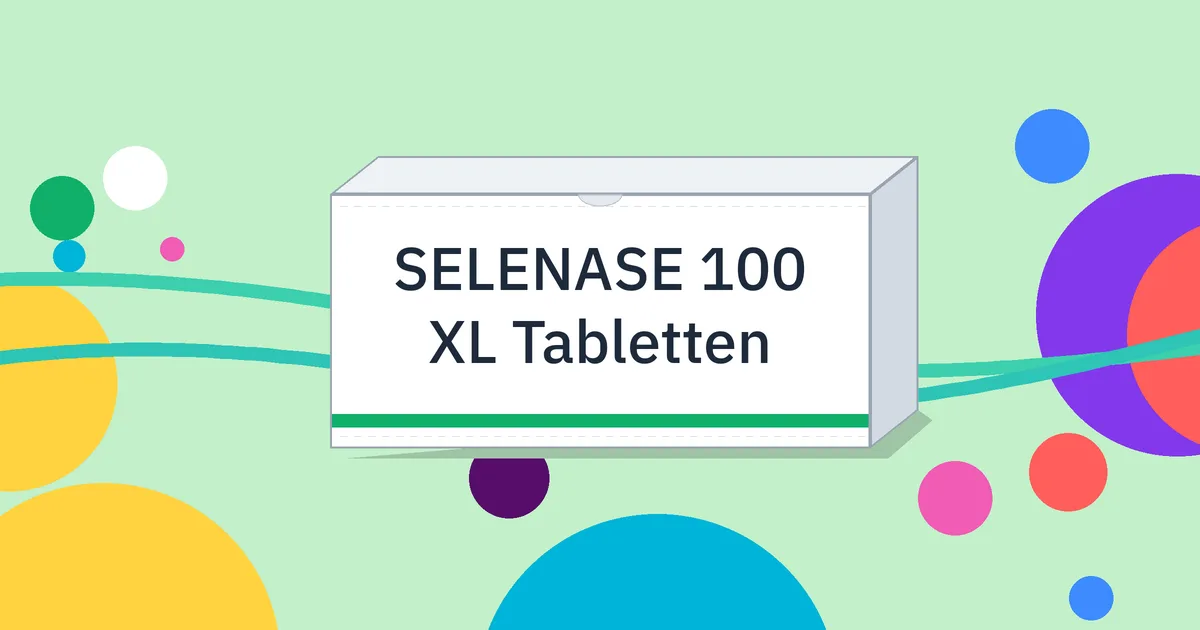 Symbolbild: Packung mit der Aufschrift SELENASE 100 XL Tabletten (PZN 17530015) – Verfügbarkeit und Bezug in Apotheken in Frankfurt am Main