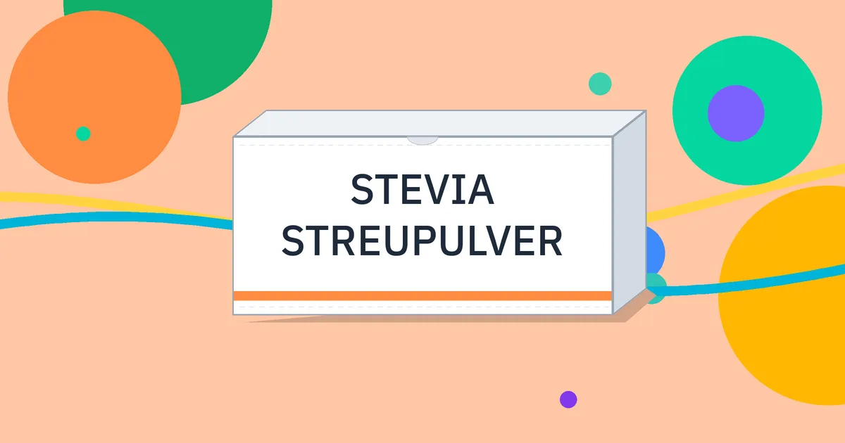 Symbolbild: Packung mit der Aufschrift STEVIA STREUPULVER (PZN 07796019) – Verfügbarkeit und Bezug in Apotheken in Frankfurt am Main