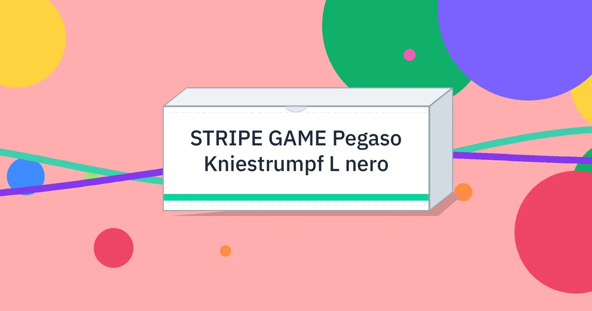 Symbolbild: Packung mit der Aufschrift STRIPE GAME Pegaso Kniestrumpf L nero (PZN 20209570) – Verfügbarkeit und Bezug in Apotheken in Frankfurt am Main