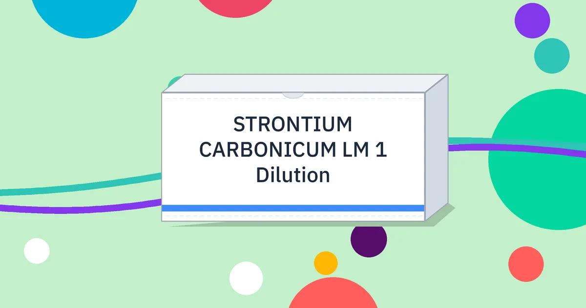 Symbolbild: Packung mit der Aufschrift STRONTIUM CARBONICUM LM 1 Dilution (PZN 09649535) – Verfügbarkeit und Bezug in Apotheken in Frankfurt am Main