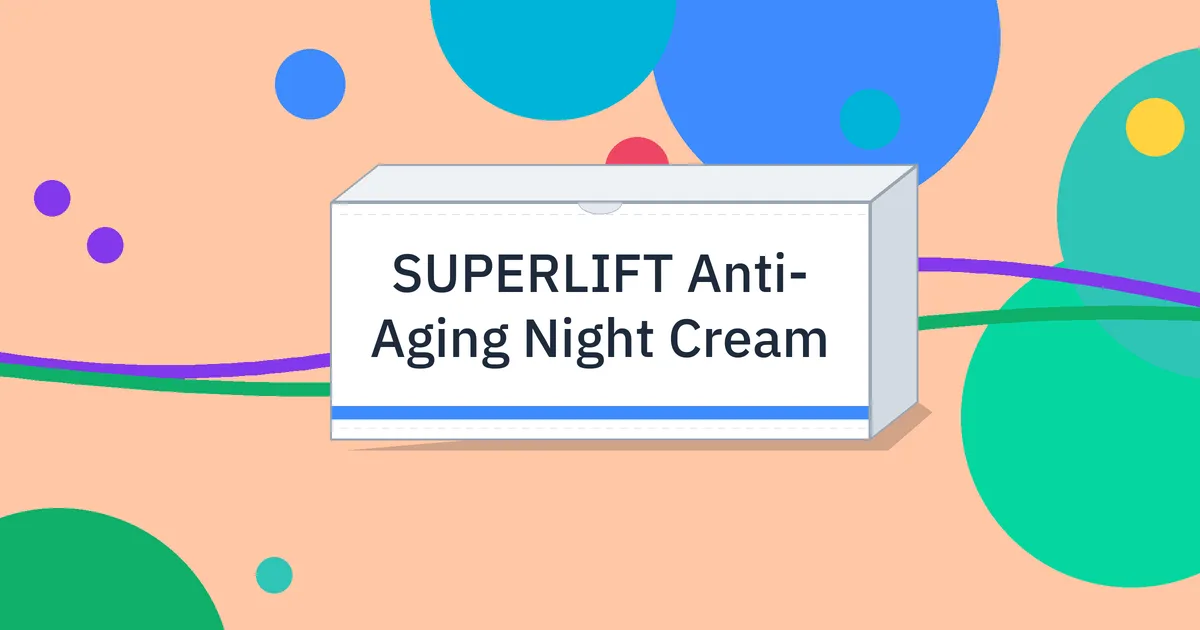 Symbolbild: Packung mit der Aufschrift SUPERLIFT Anti-Aging Night Cream (PZN 19877786) – Verfügbarkeit und Bezug in Apotheken in Frankfurt am Main