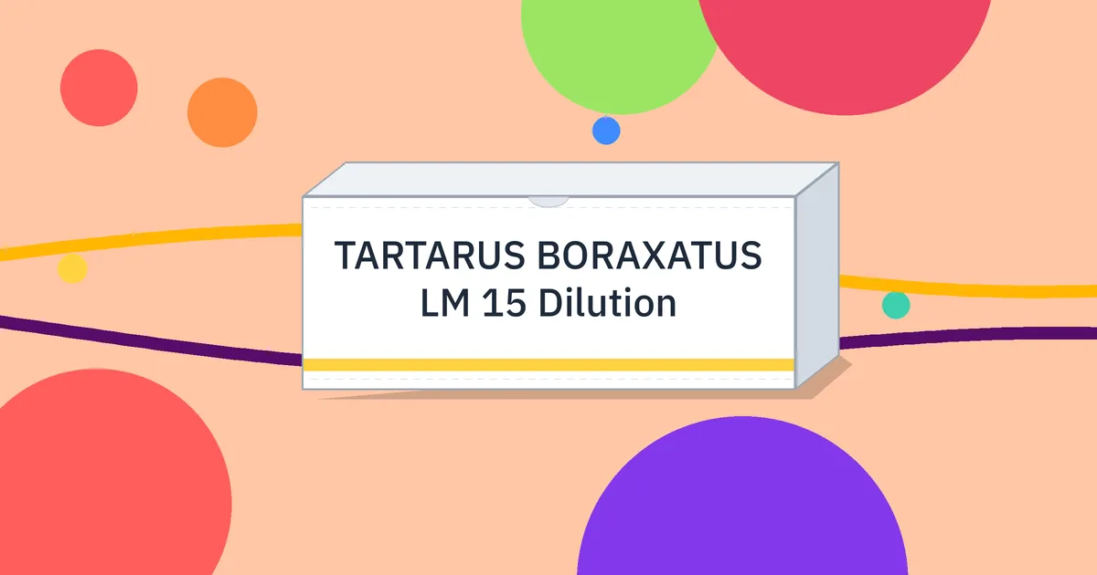 Symbolbild: Packung mit der Aufschrift TARTARUS BORAXATUS LM 15 Dilution (PZN 13214783) – Verfügbarkeit und Bezug in Apotheken in Frankfurt am Main