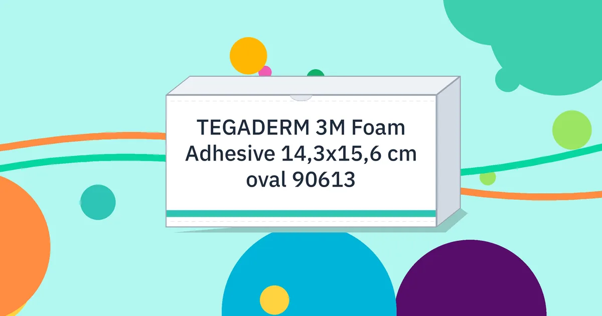 Symbolbild: Packung mit der Aufschrift TEGADERM 3M Foam Adhesive 14,3x15,6 cm oval 90613 (PZN 10852129) – Verfügbarkeit und Bezug in Apotheken in Frankfurt am Main
