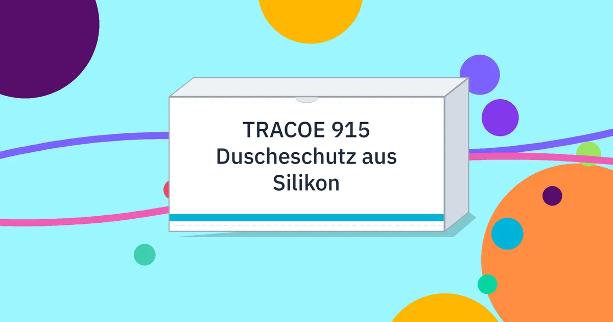 Symbolbild: Packung mit der Aufschrift TRACOE 915 Duscheschutz aus Silikon (PZN 02721749) – Verfügbarkeit und Bezug in Apotheken in Frankfurt am Main