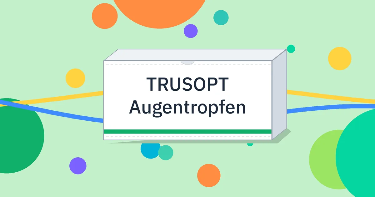 Symbolbild: Packung mit der Aufschrift TRUSOPT Augentropfen (PZN 01607980) – Verfügbarkeit und Bezug in Apotheken in Frankfurt am Main